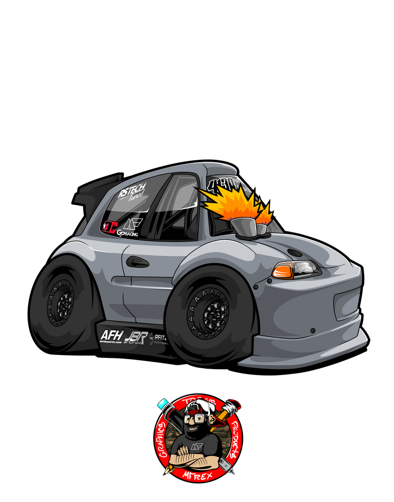 Bandit Cartoon Sticker – GP1Racing